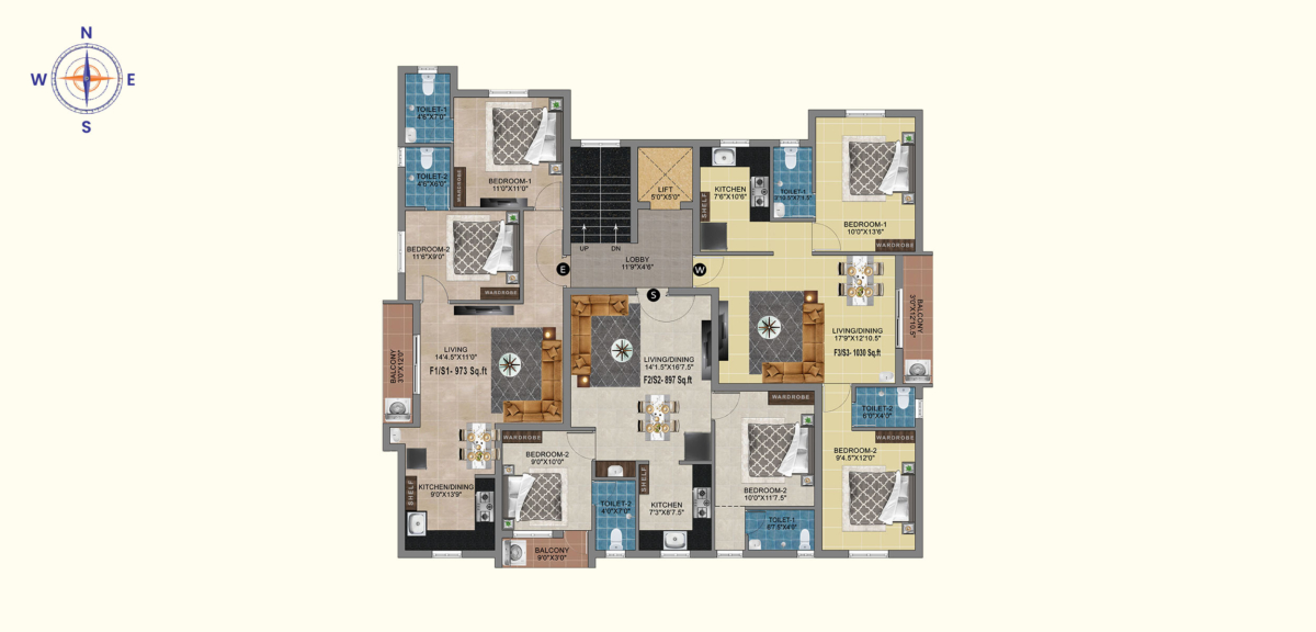 Typical 1 & 2 Floor - MP Developers