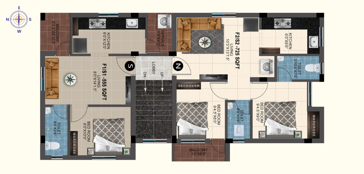 Typical 1 & 2 Floor - MP Developers